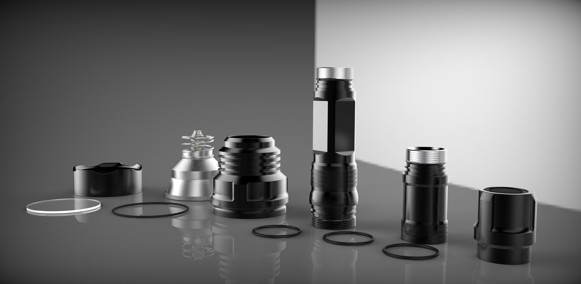 Cree Skyray Flashlight 3d Model