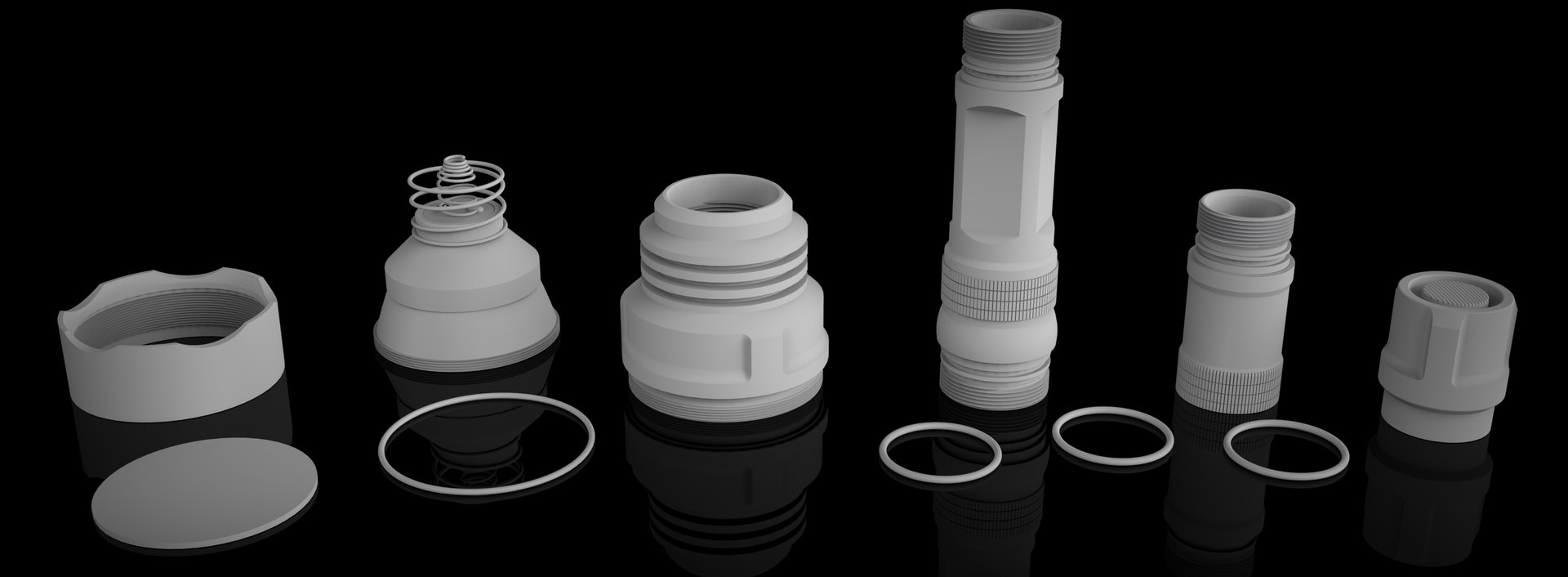 Cree Skyray Flashlight 3d Model