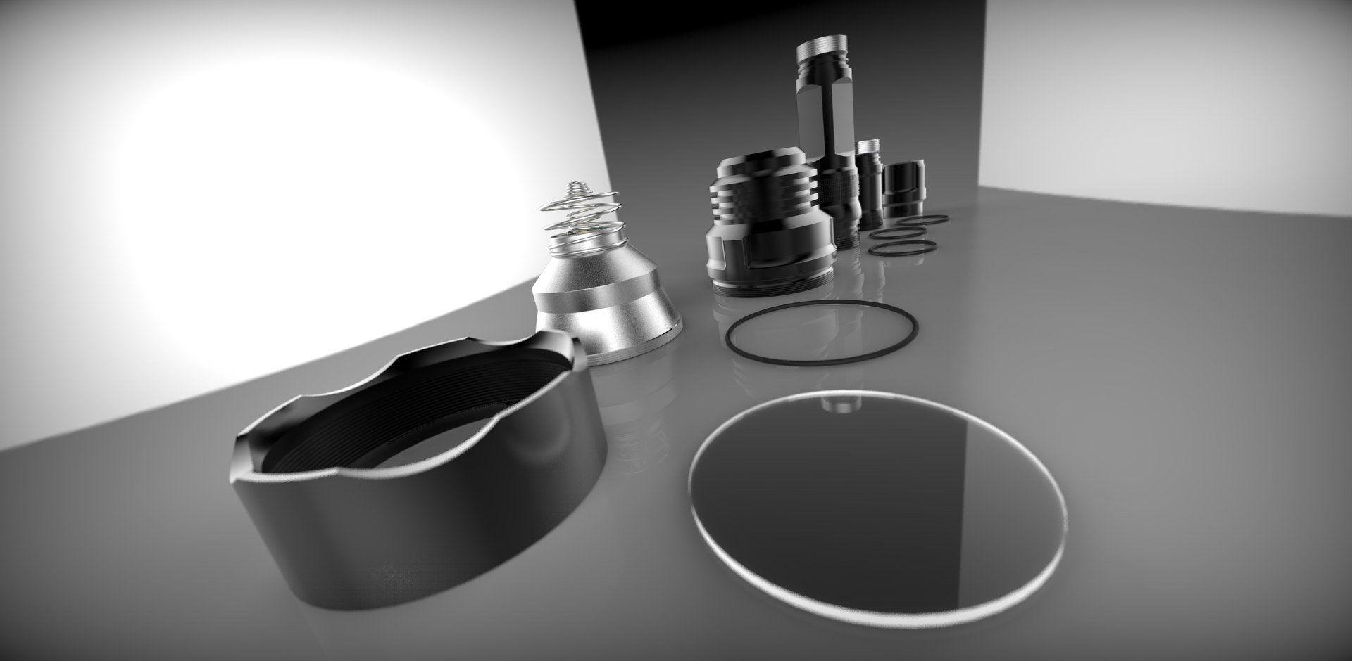 Cree Skyray Flashlight 3d Model