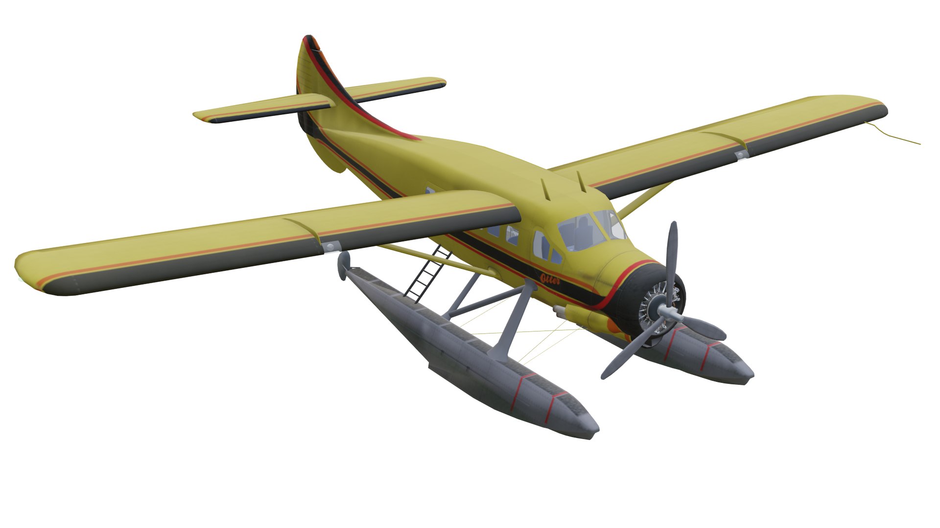 DE Havilland Canada Dhc 3 Otter With Floats 3D Model - TurboSquid 2351137