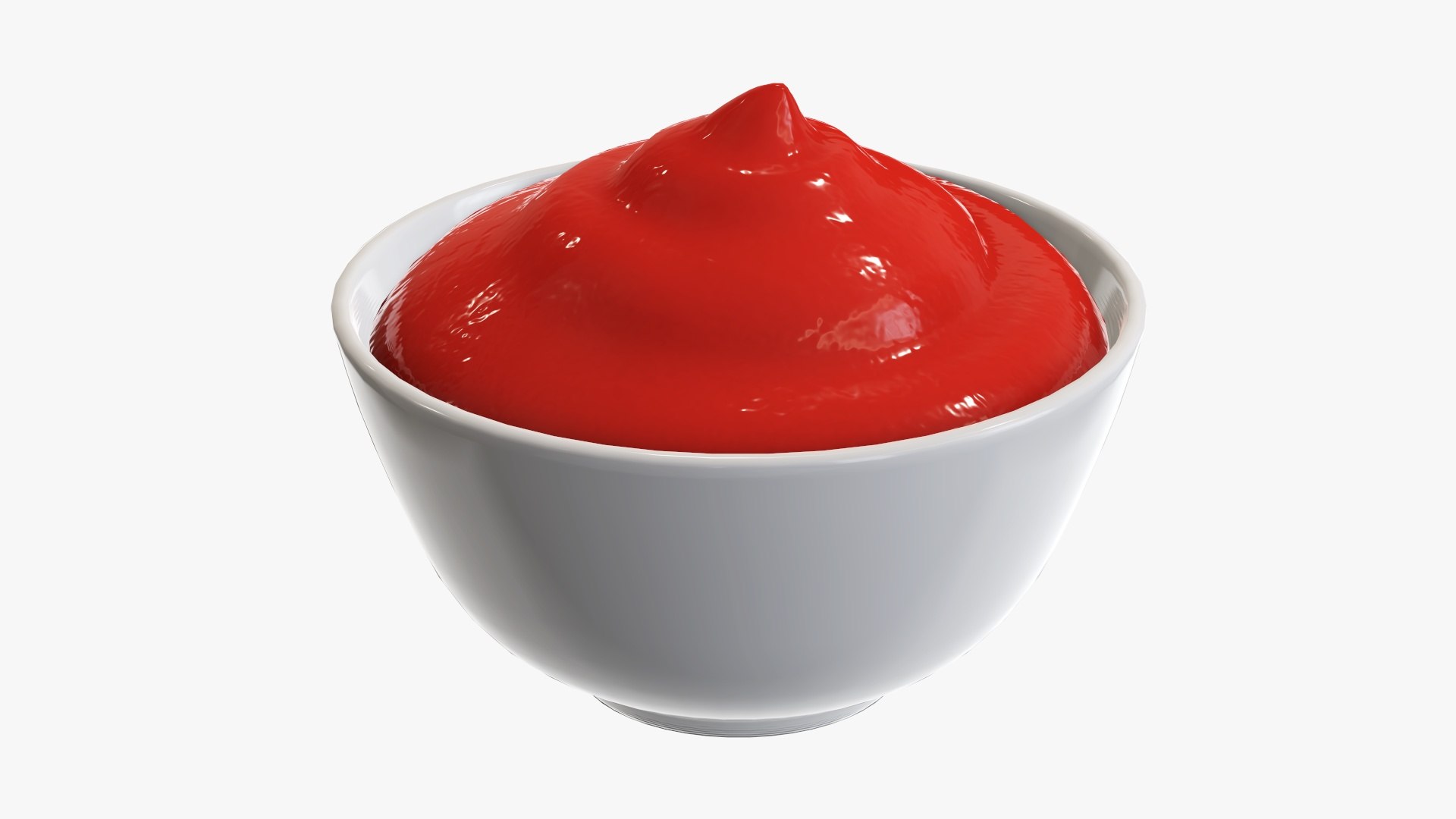 Ketchup Bowl Tomato 3D Model - TurboSquid 1571279