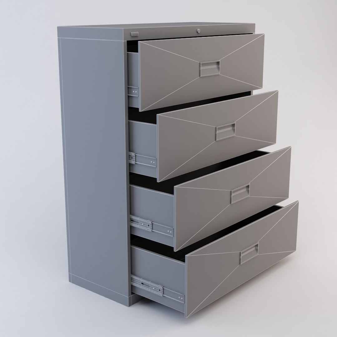 Drawer File Cabinet 3d Model