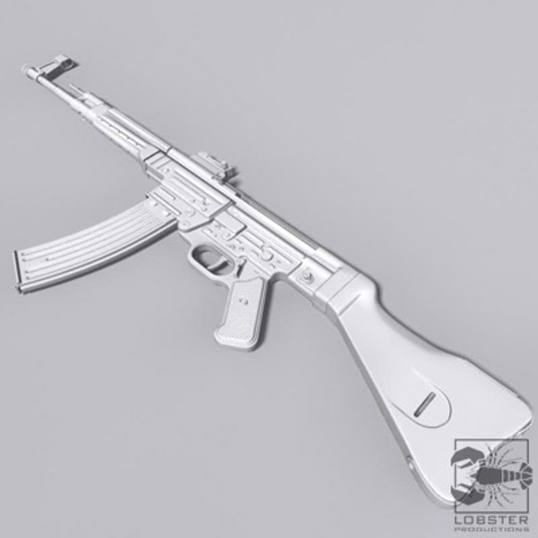 3d wwii stg44 assault rifle