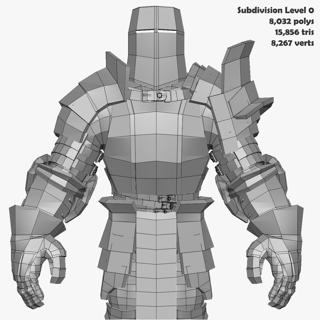 3d Base Mesh Knight Series Model