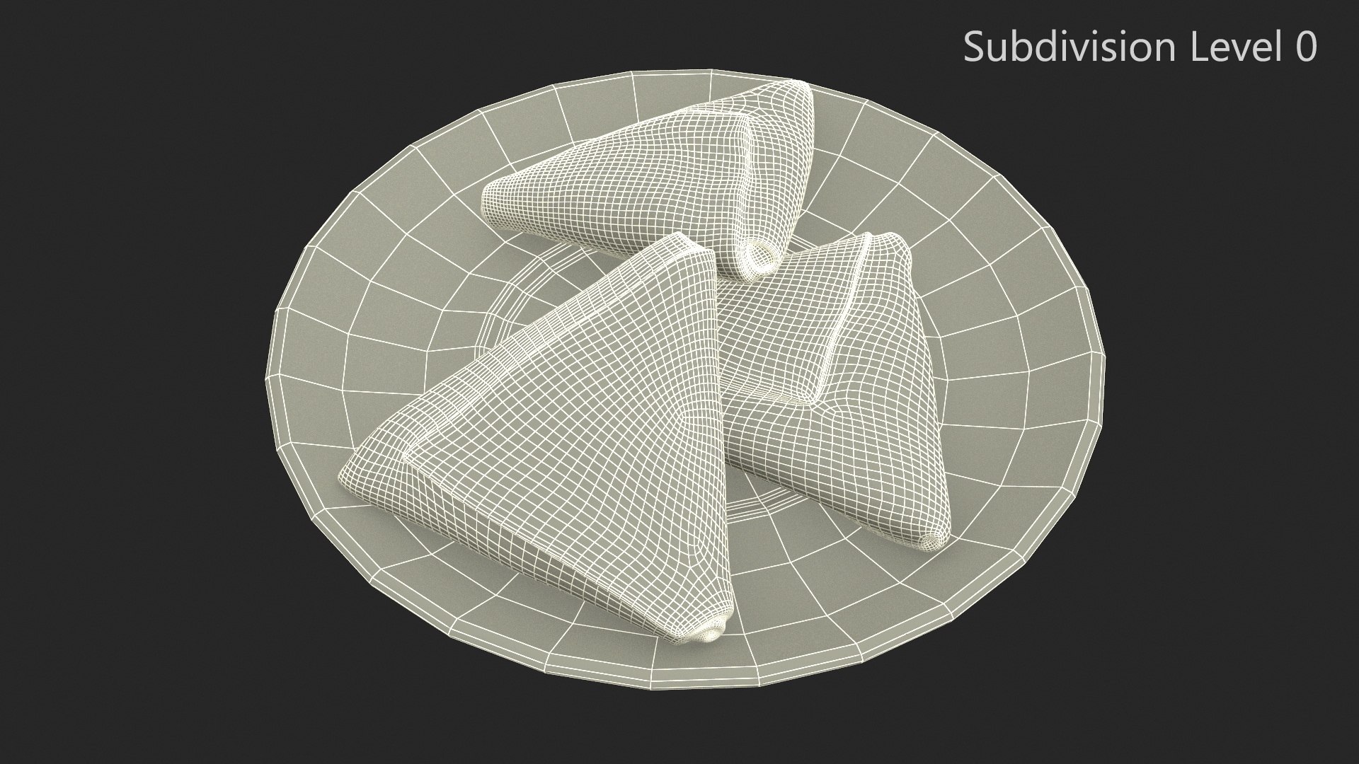 3D Samosa On White Plate - TurboSquid 2180626