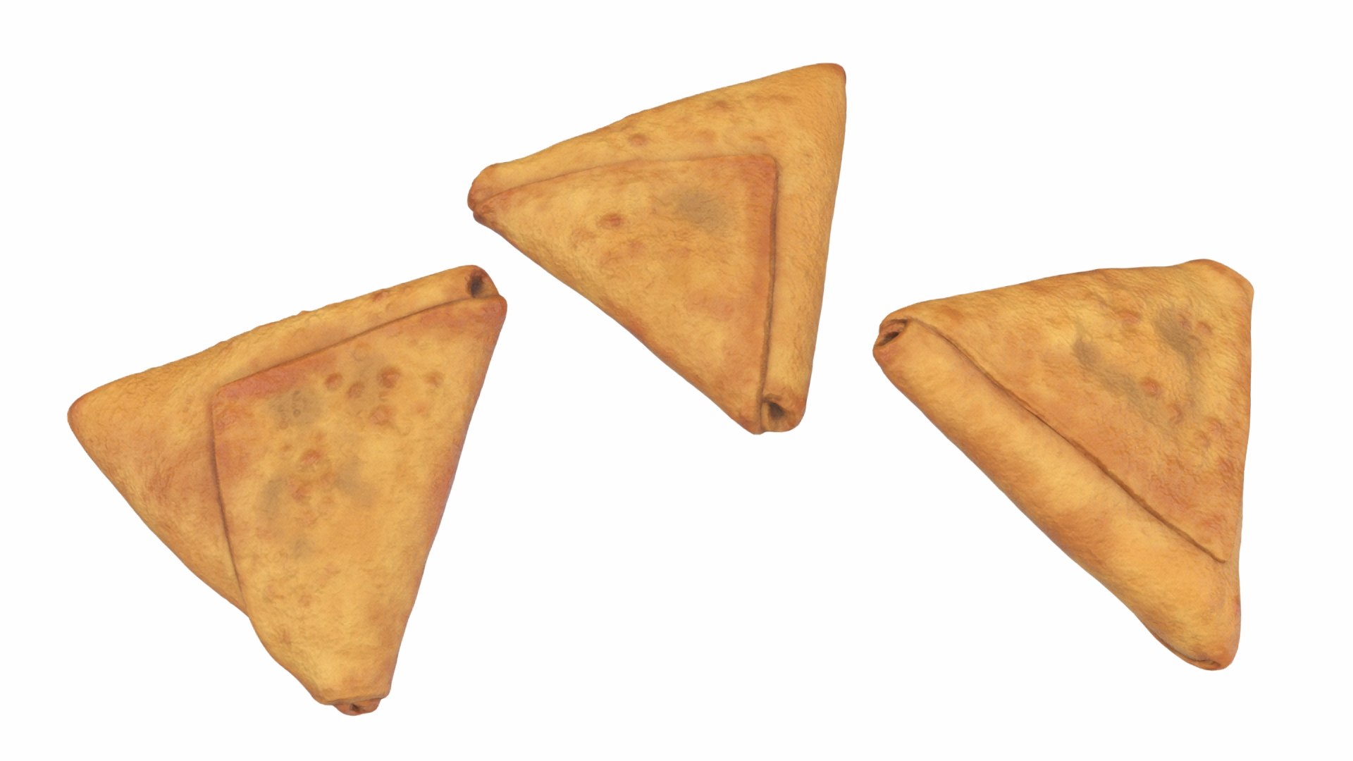 3D Samosa On White Plate - TurboSquid 2180626