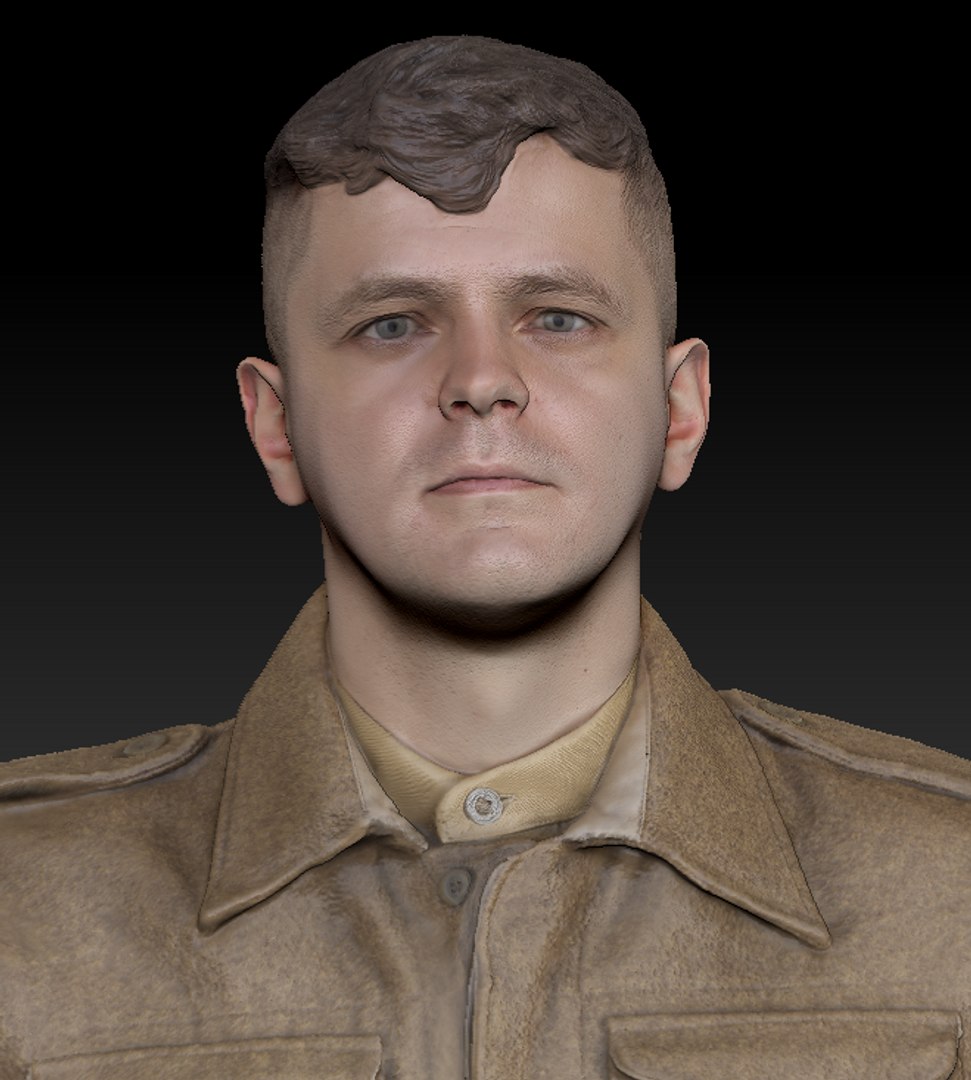 British Infantryman Character From WW2 In A-pose 297 3D Model ...