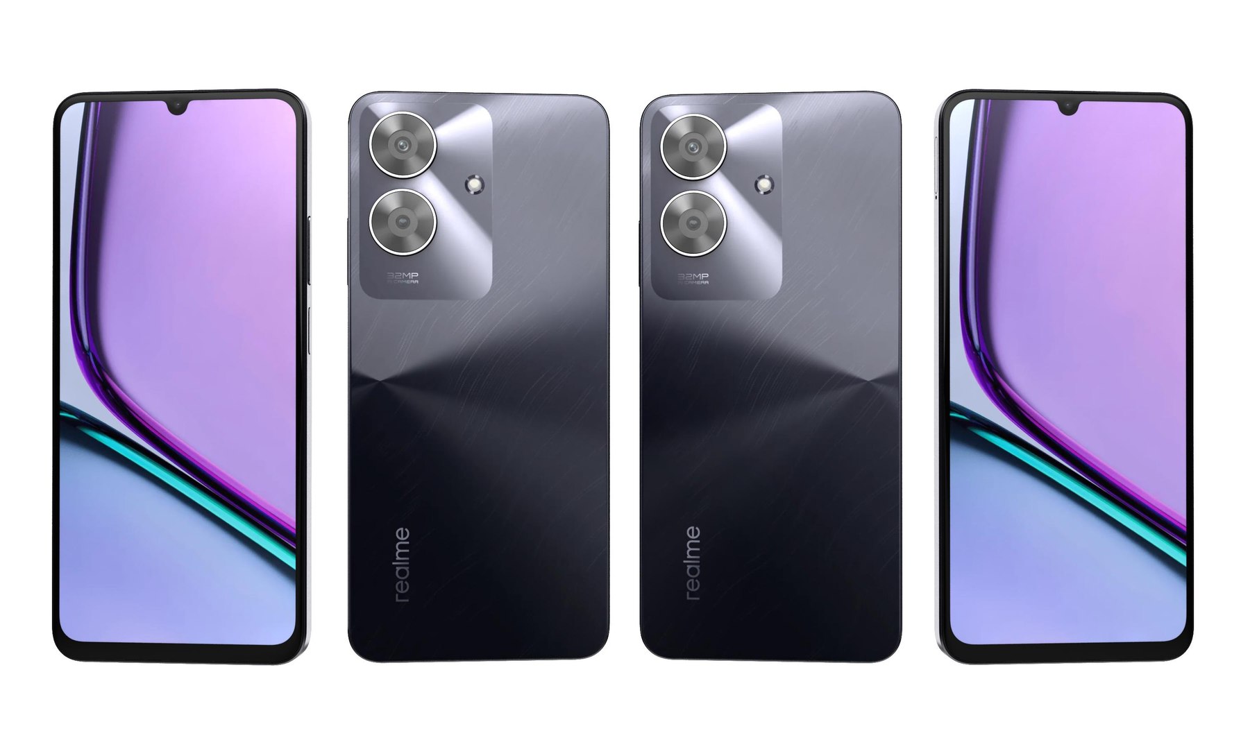 Realme Narzo N61 Marble Black Model - TurboSquid 2261743