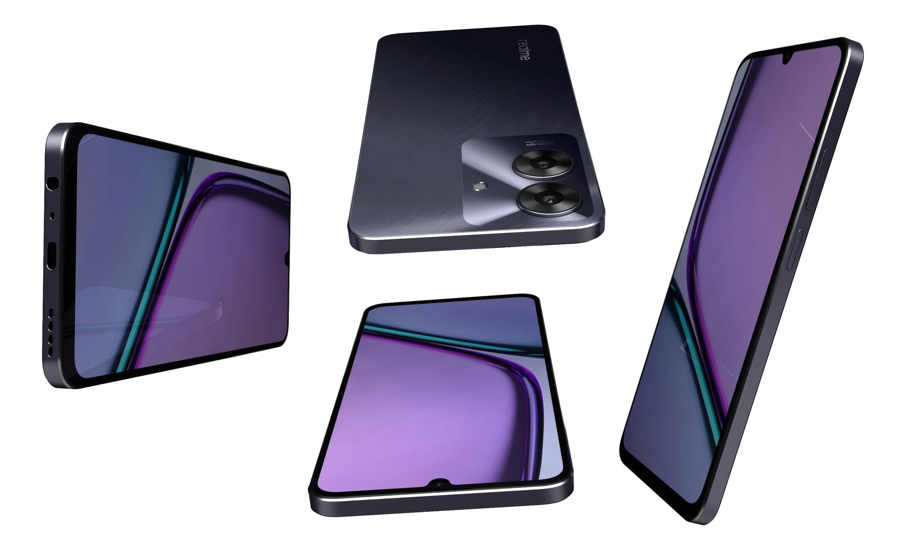 Realme Narzo N61 Marble Black Model - TurboSquid 2261743