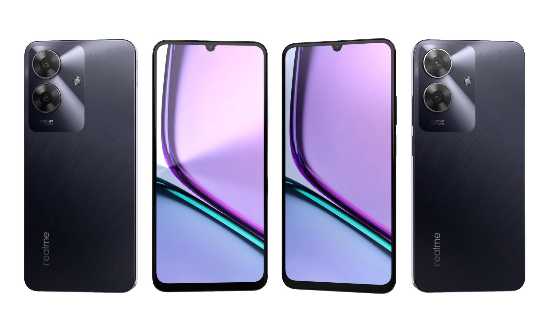 Realme Narzo N61 Marble Black Model - TurboSquid 2261743