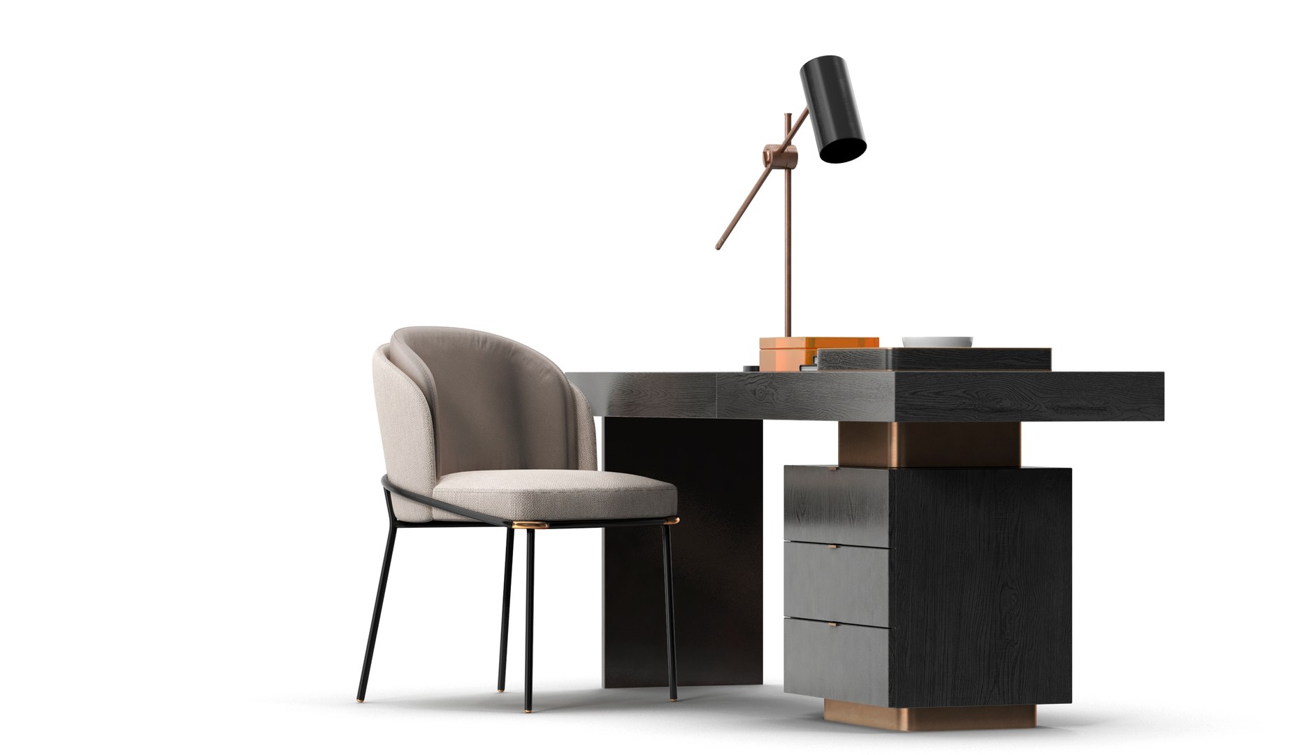 Minotti Carson Desk Set 3D Model - TurboSquid 1209845