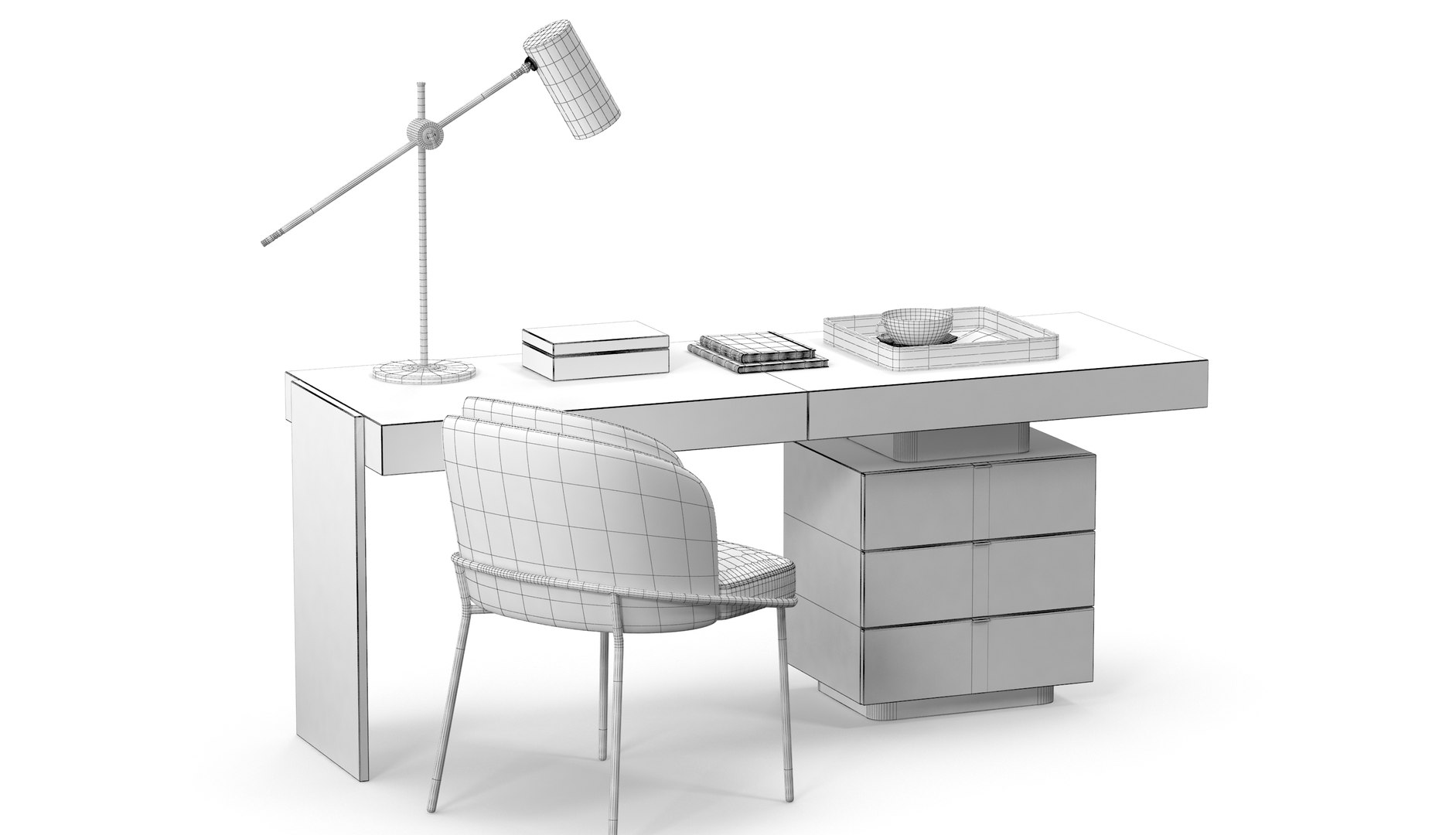 Minotti Carson Desk Set 3D Model - TurboSquid 1209845