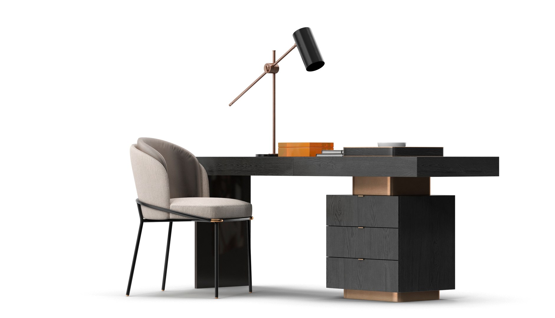 Minotti Carson Desk Set 3D Model - TurboSquid 1209845
