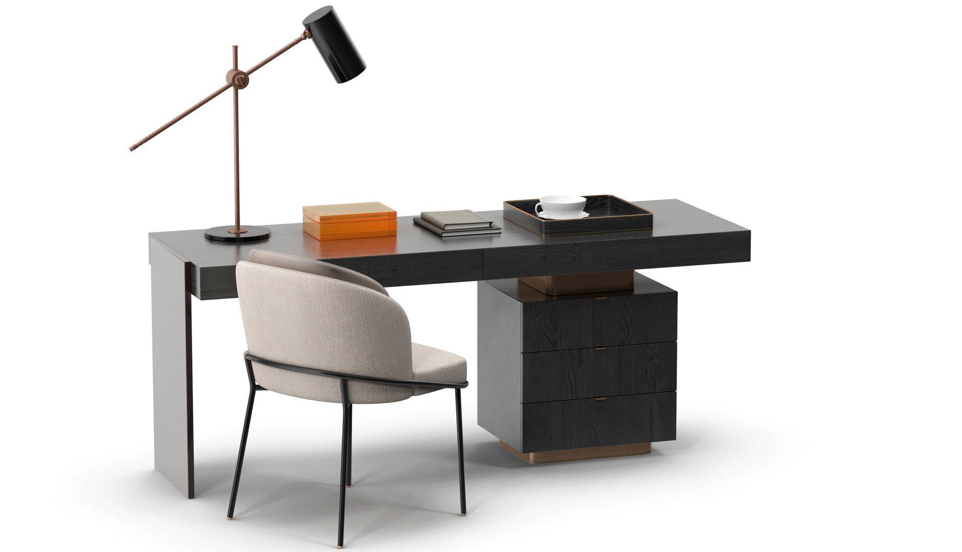 Minotti Carson Desk Set 3D Model - TurboSquid 1209845