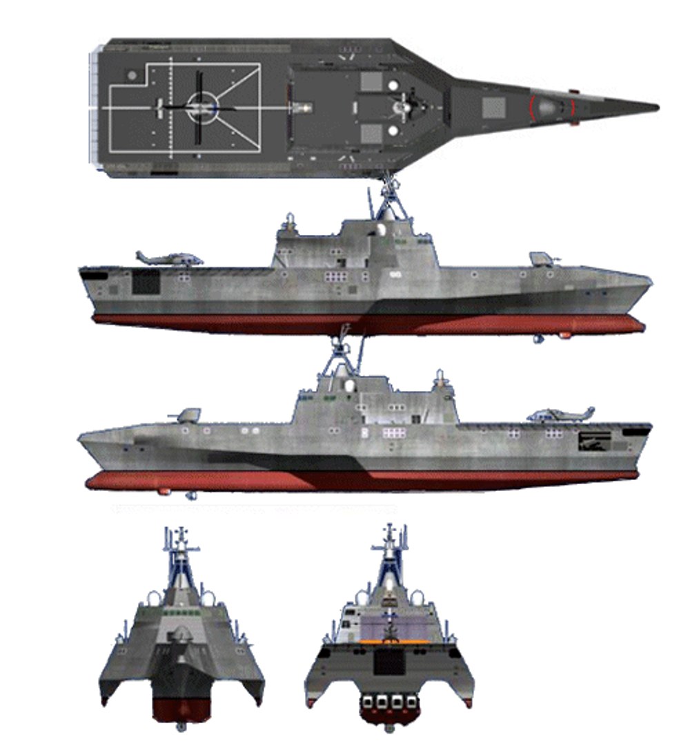Trimaran Military Ship 3ds