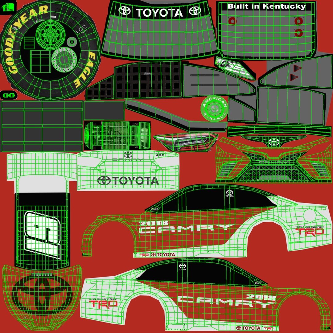 Generic Toyota Camry Nascar 3D Model - TurboSquid 1245106