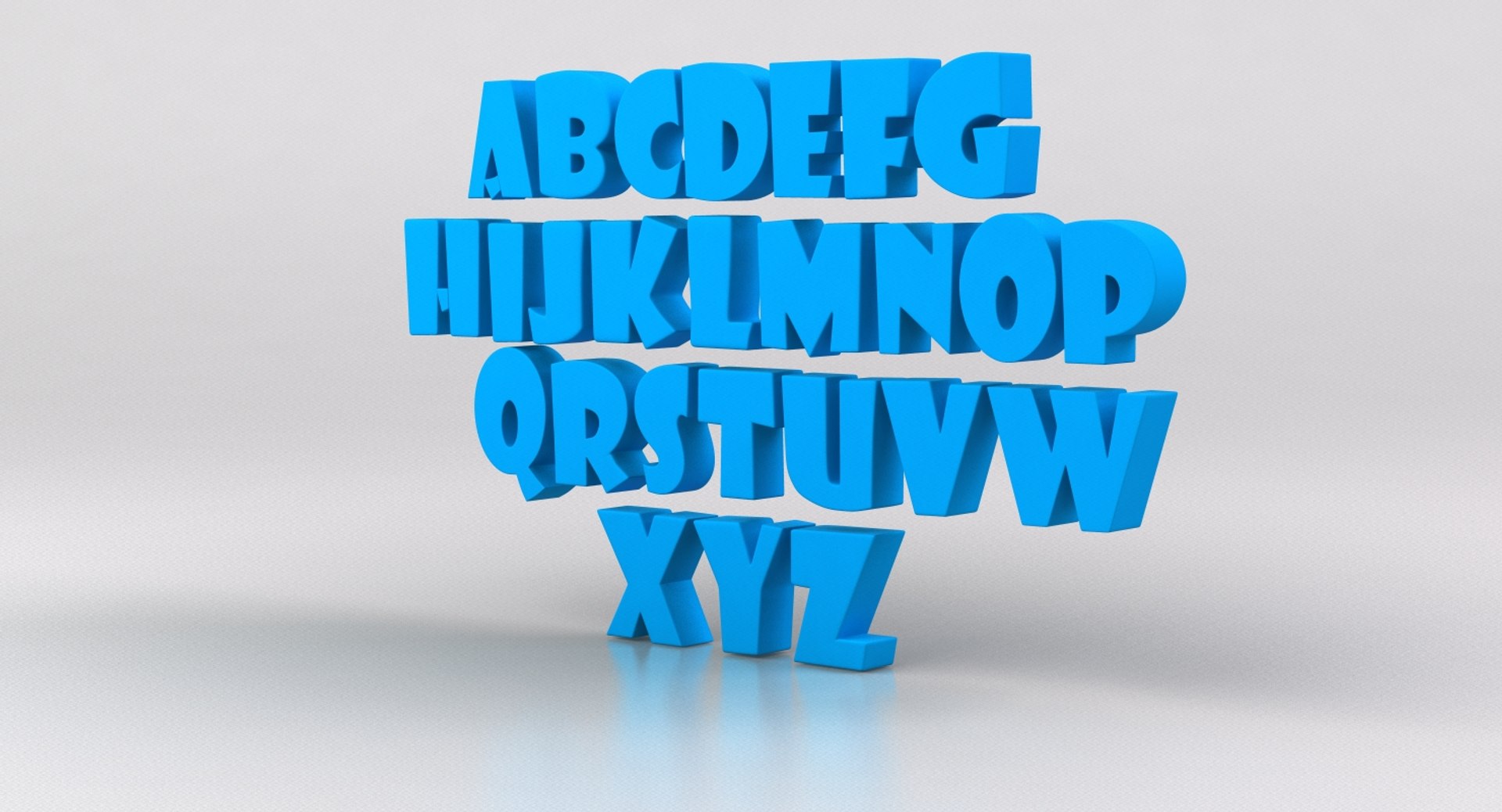 3d Obj Cartoon Numbers