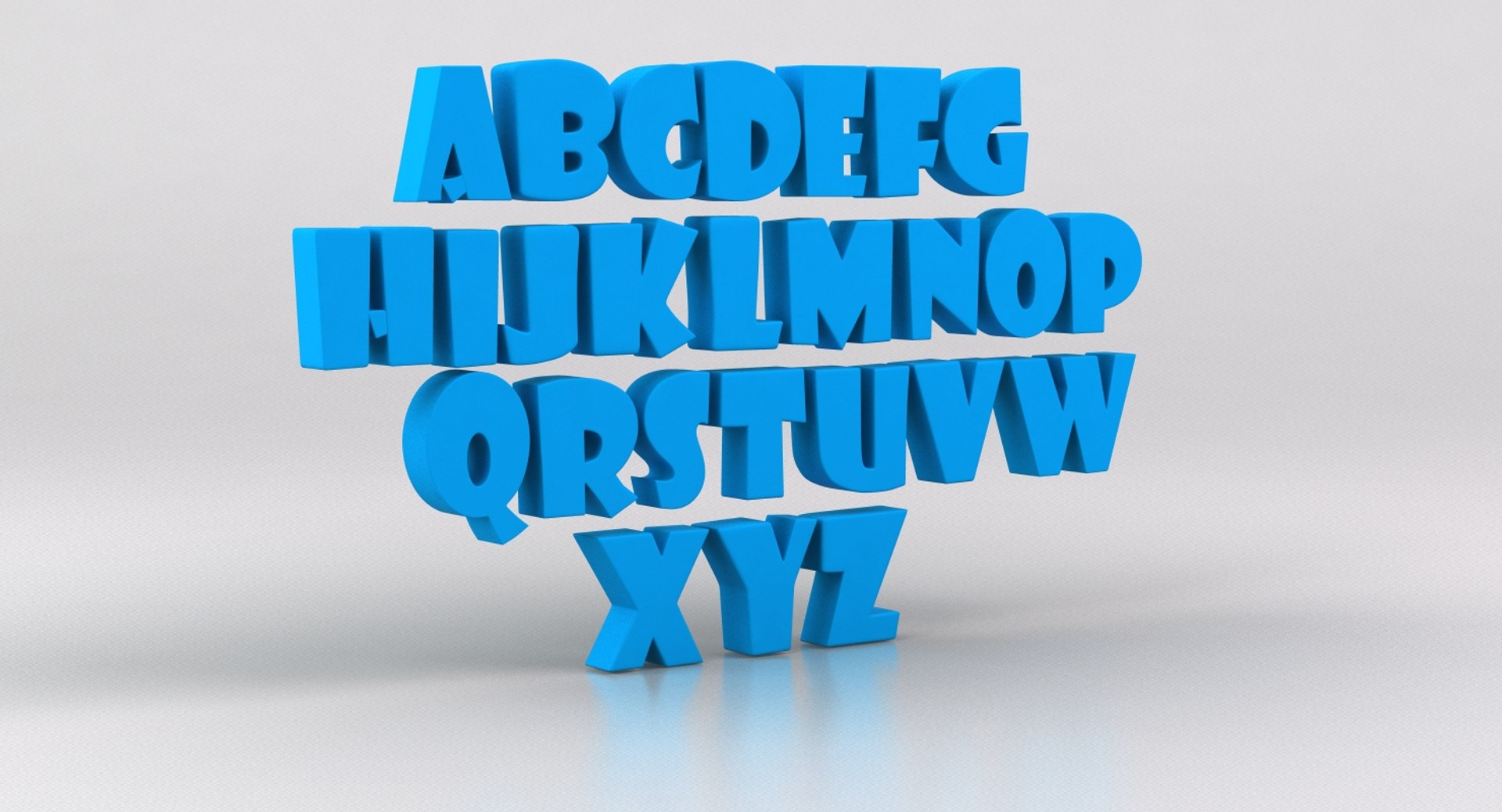 3d Obj Cartoon Numbers