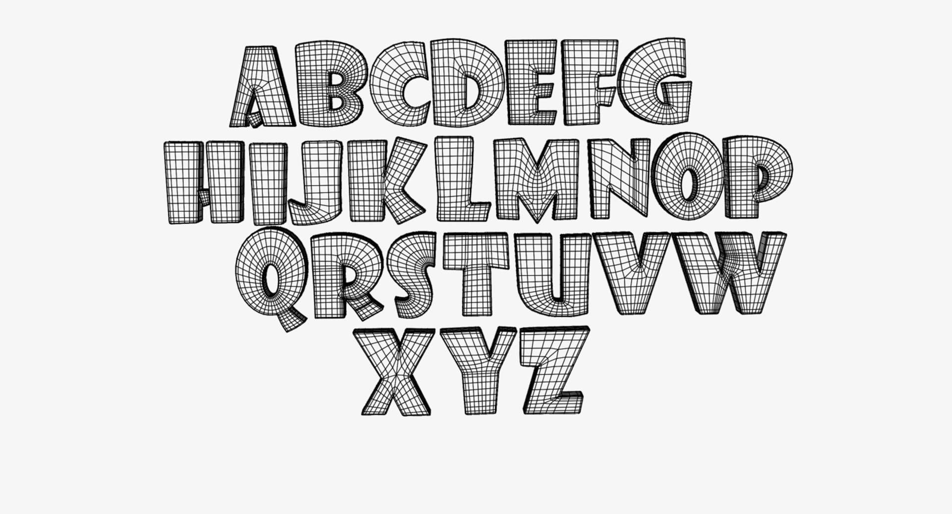 3d Obj Cartoon Numbers