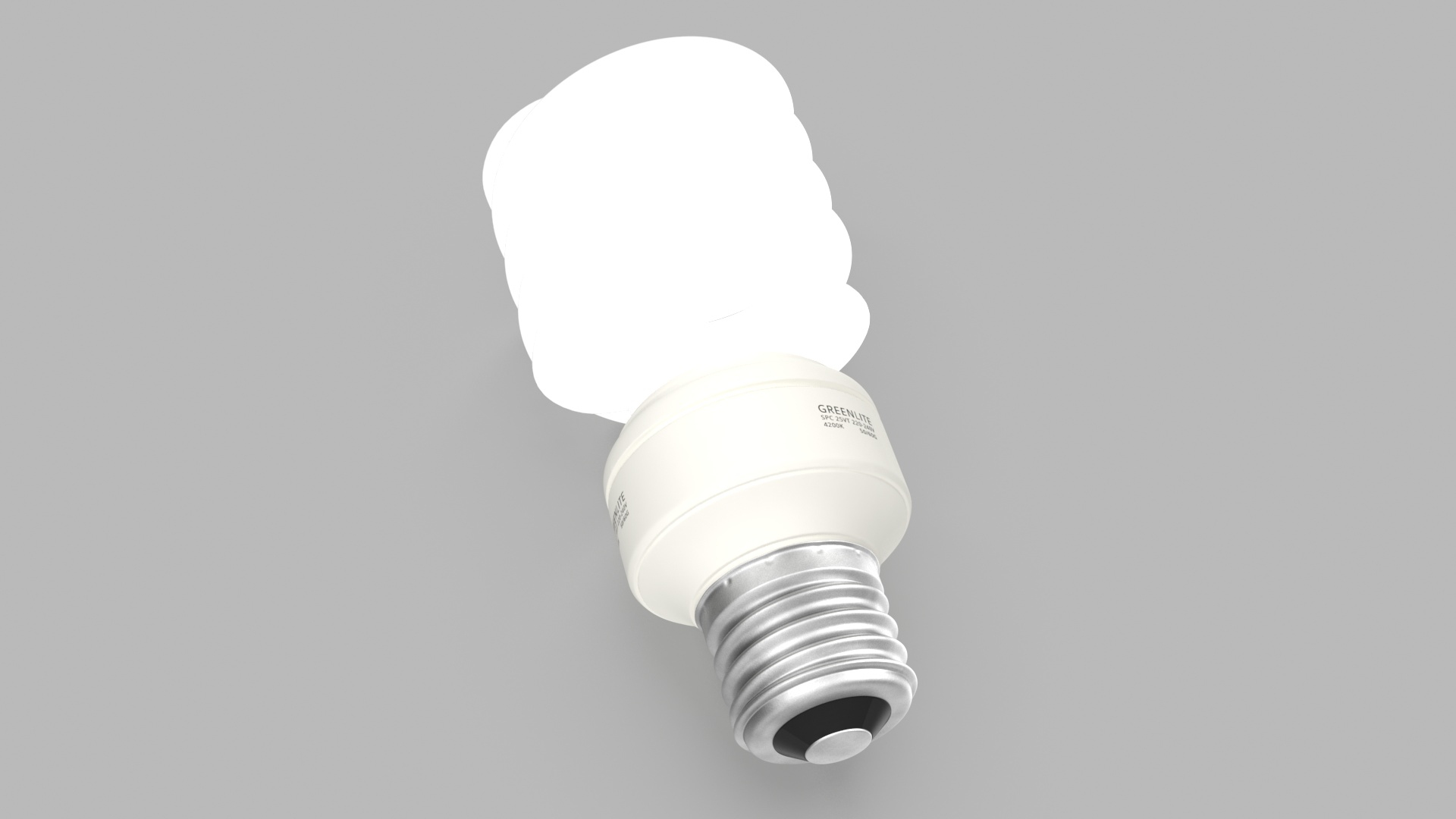 3D Twist Fluorescent Light Bulb Illuminated - TurboSquid 2146936