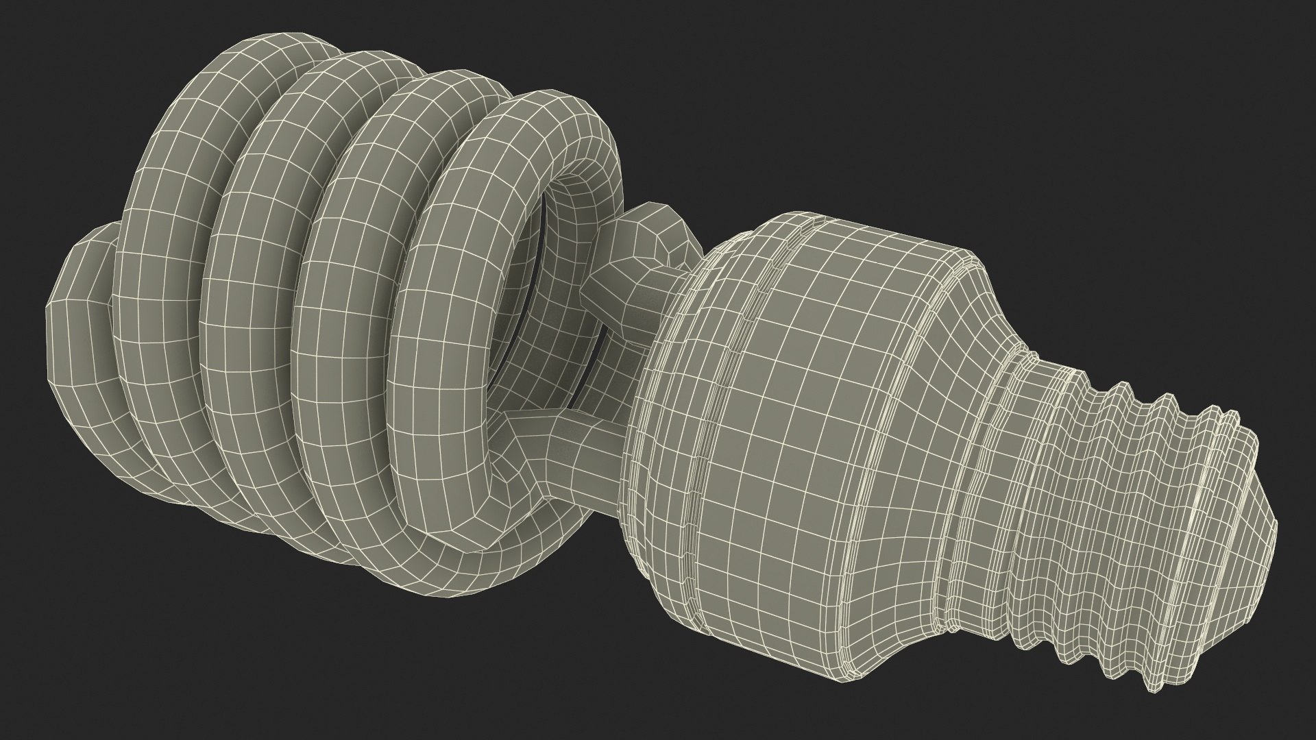 3D Twist Fluorescent Light Bulb Illuminated - TurboSquid 2146936