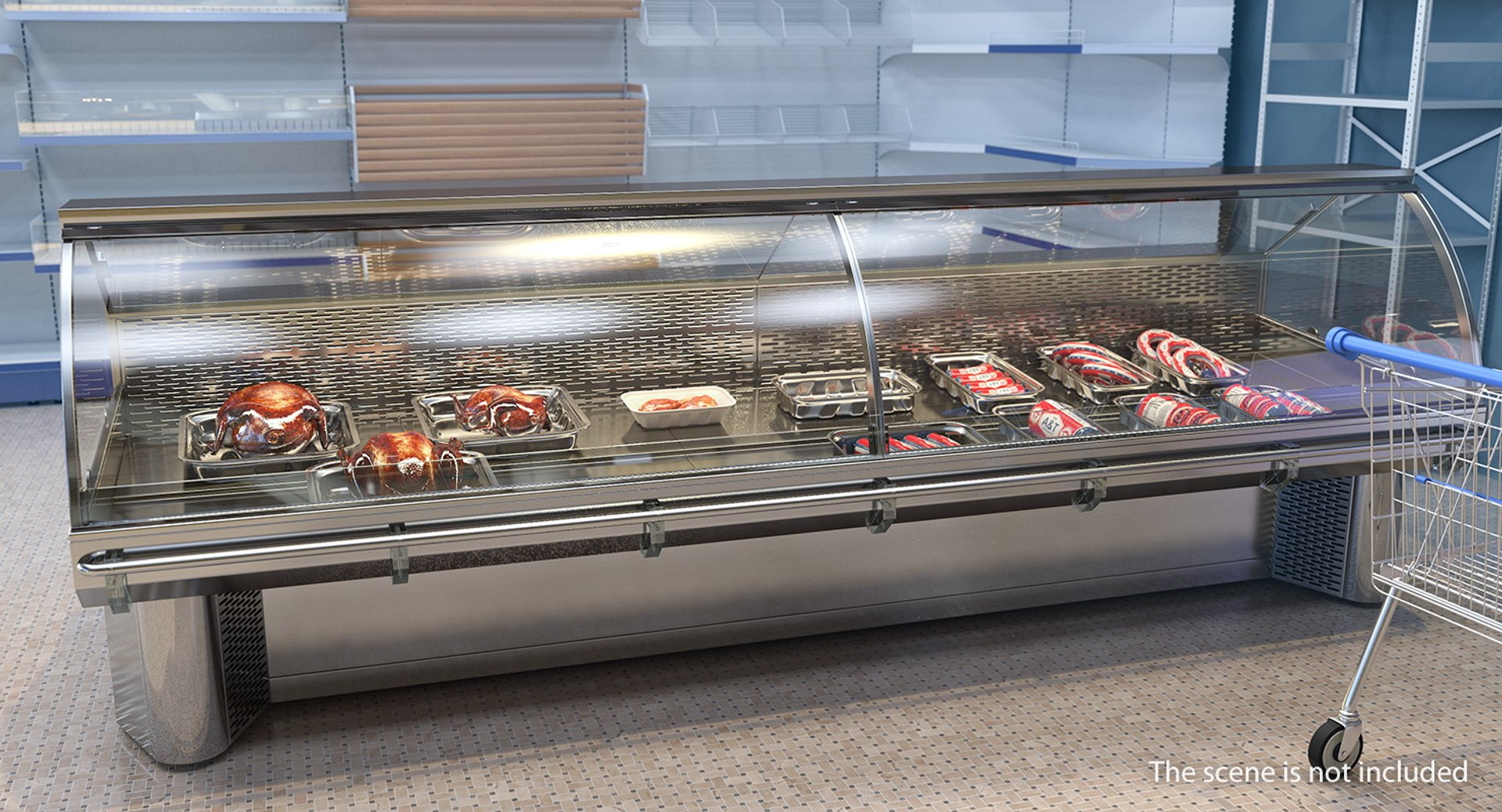 Commercial Meat Display Counter Model - TurboSquid 1408323