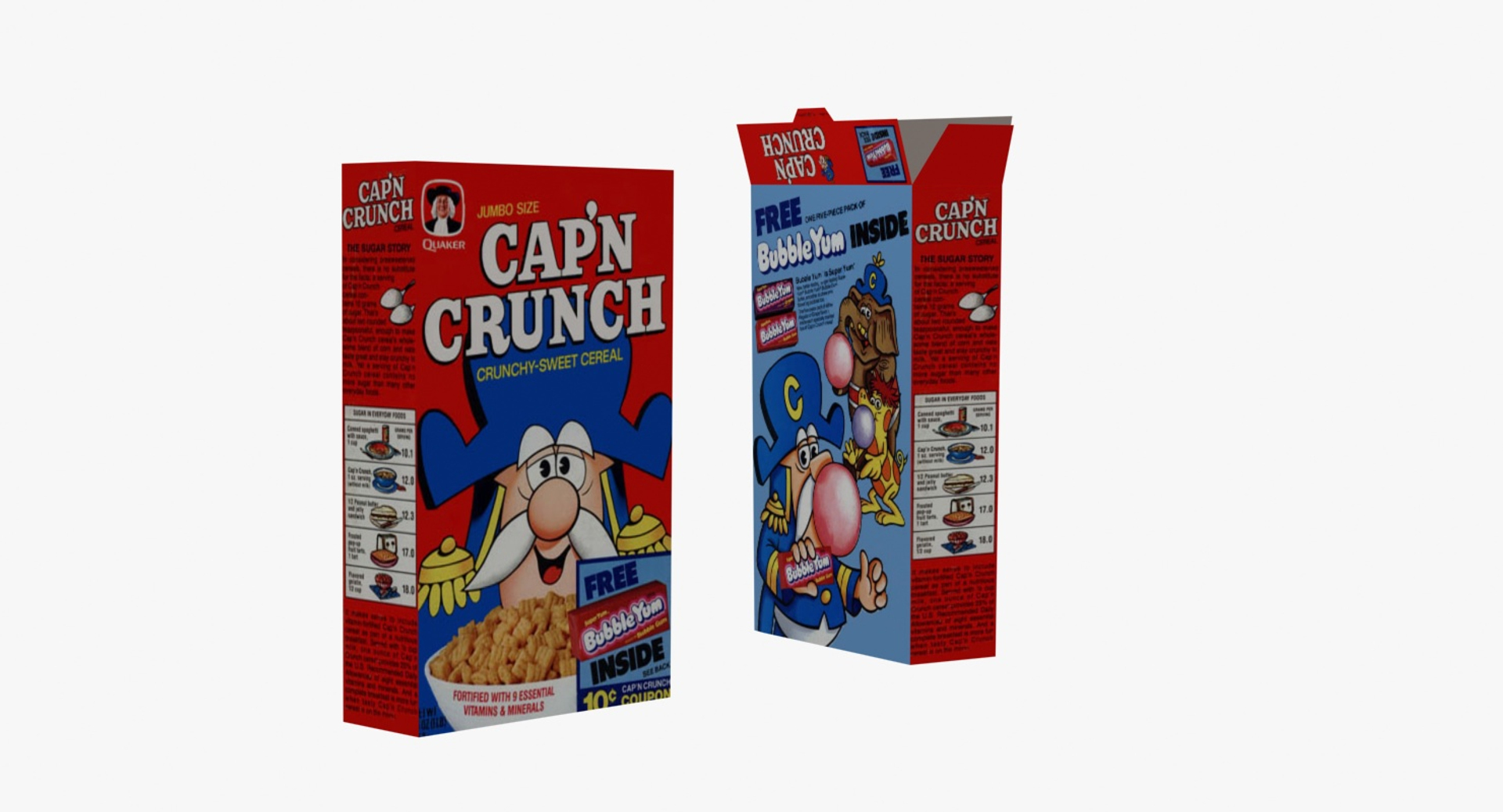 3d Crunch Cereal Box