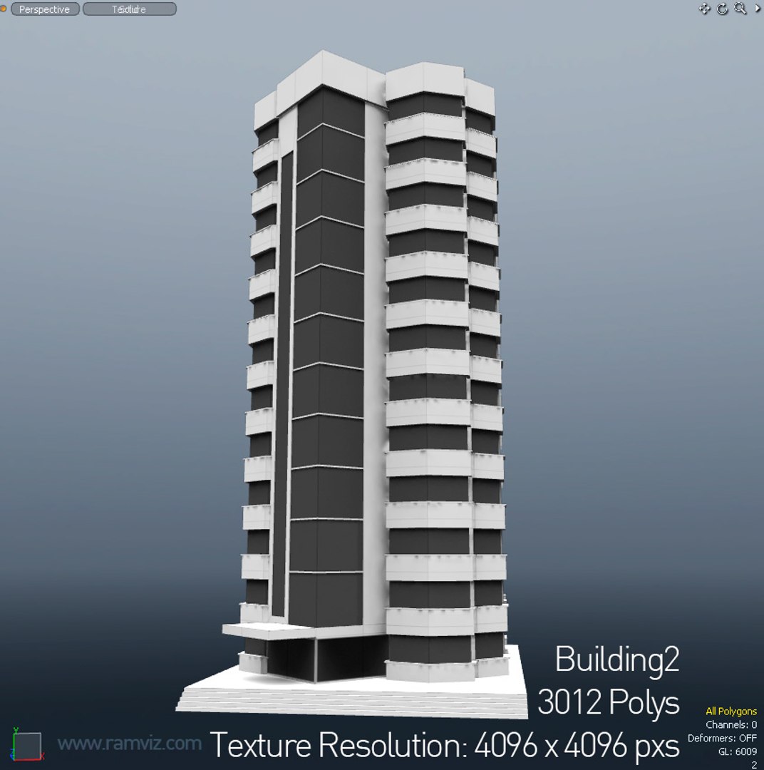 buildings polys prerendered obj