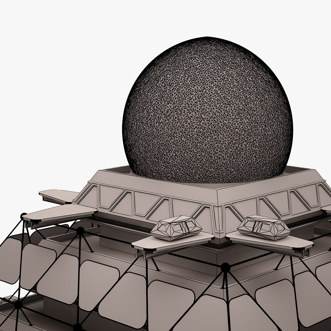 3d Model Futuristic Pyramid