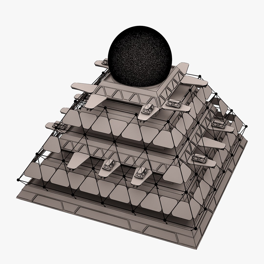 3d Model Futuristic Pyramid