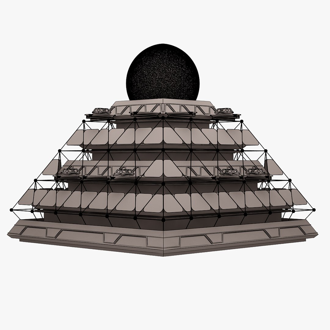 3d Model Futuristic Pyramid
