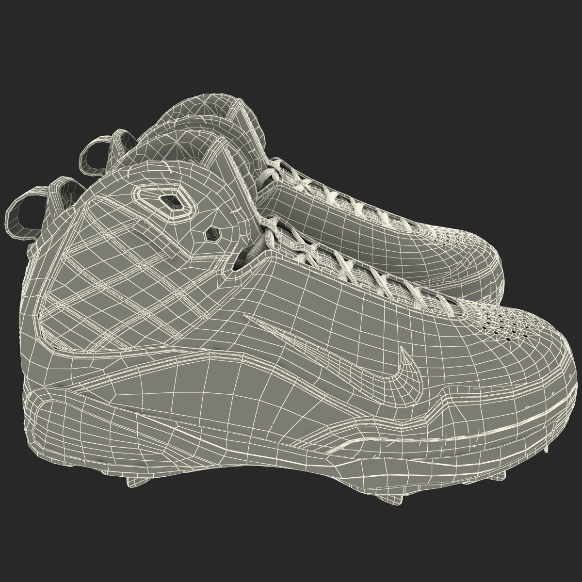 3d model baseball cleats nike air