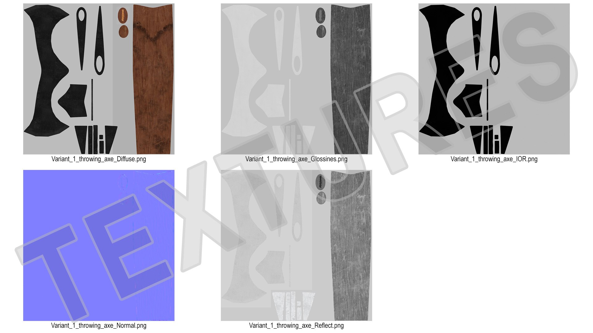 3D frankish francisca throwing axe weapon model - TurboSquid 1624926