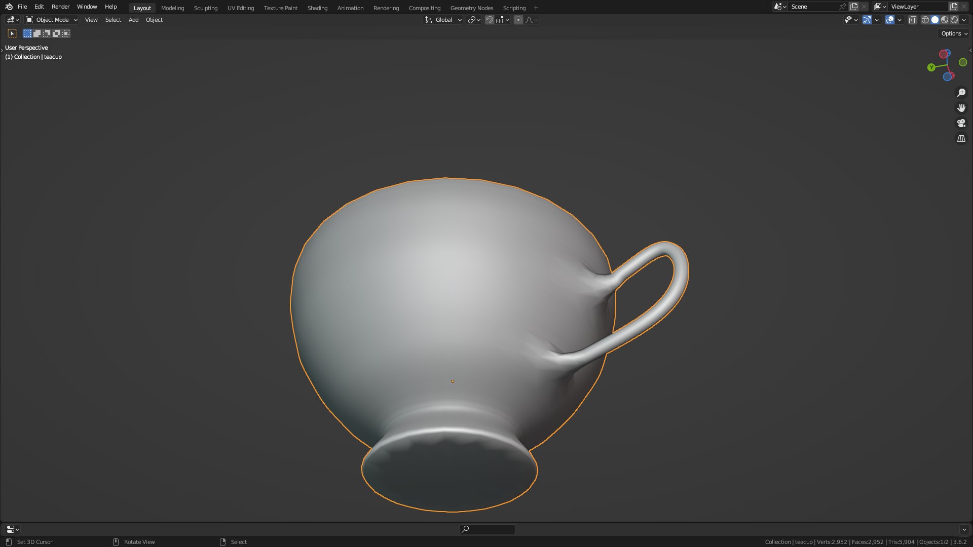 3D model Red teacup - TurboSquid 2122667