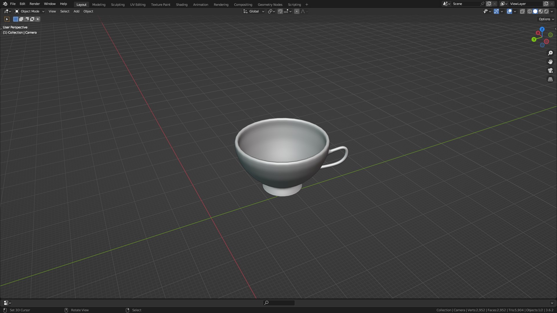3D model Red teacup - TurboSquid 2122667