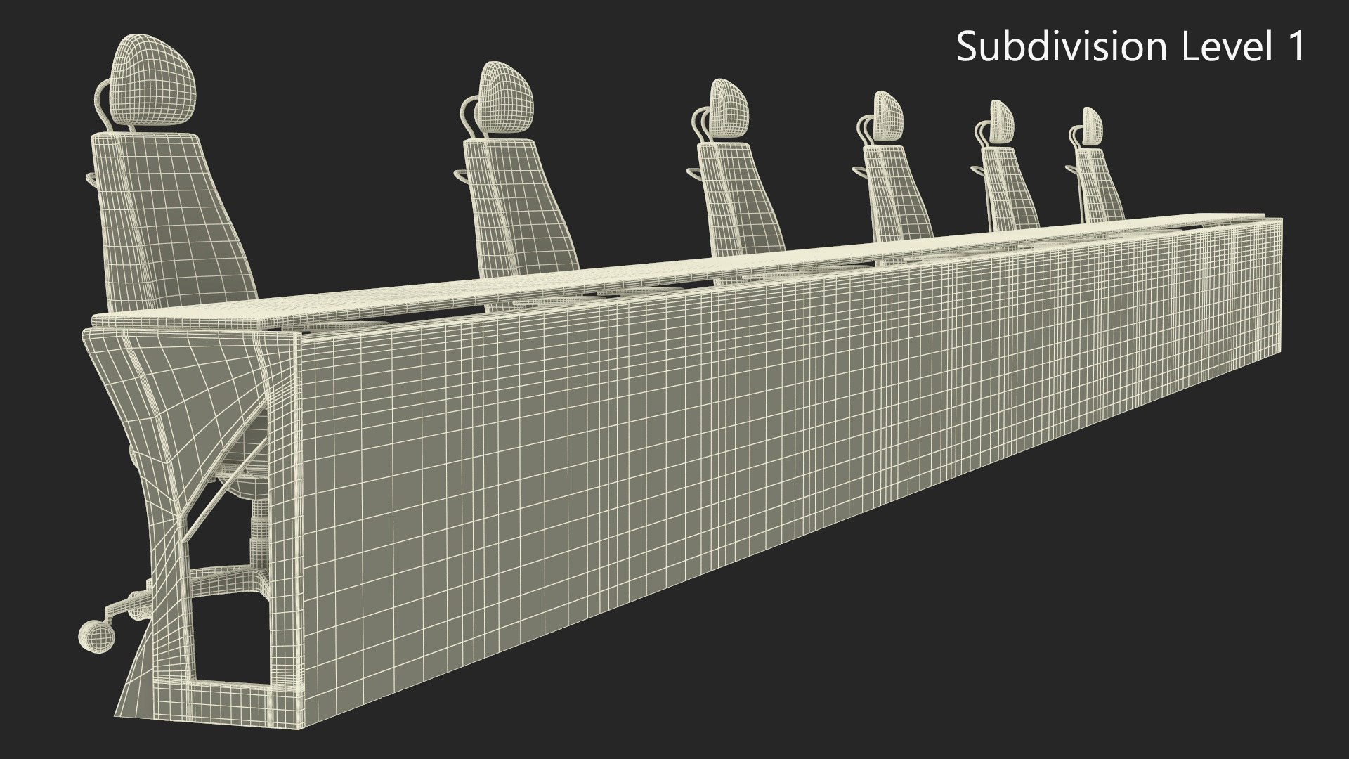 3D Conference Desk Model - TurboSquid 2203246