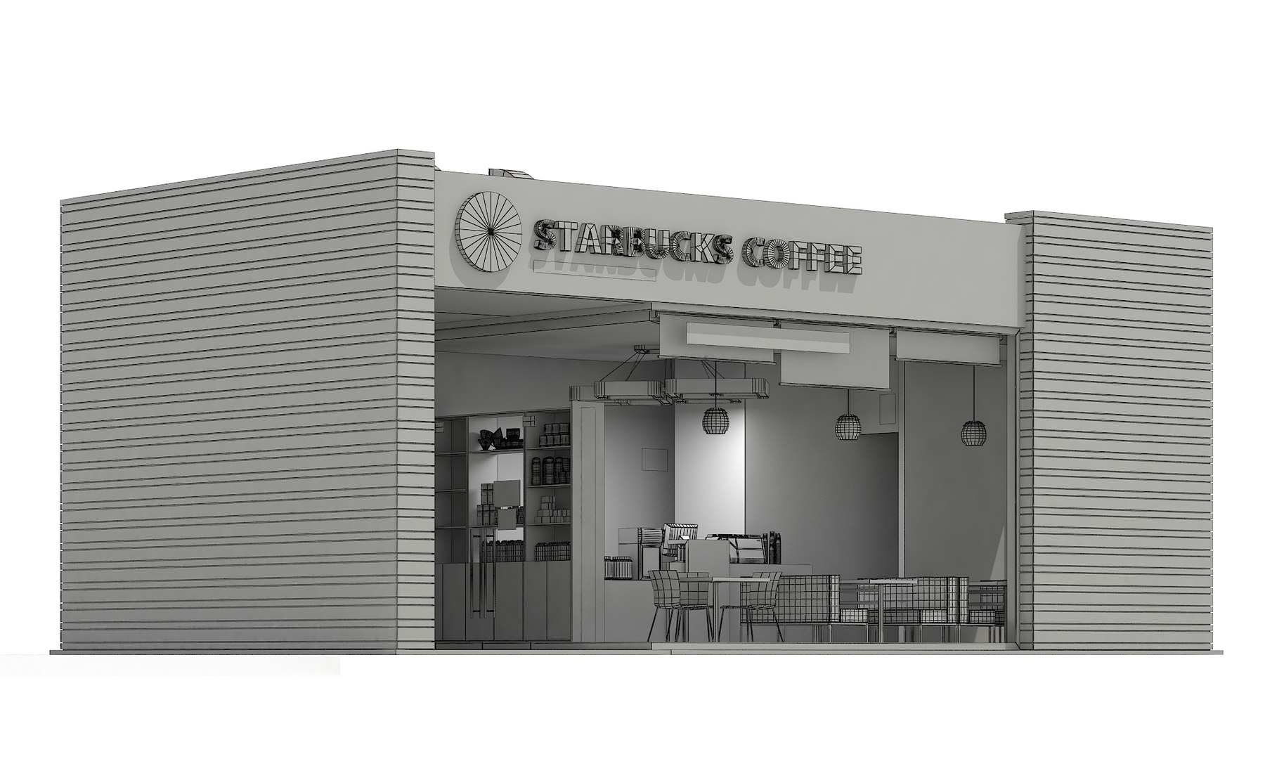 3D Model Starbucks Coffee Shop - TurboSquid 1378277