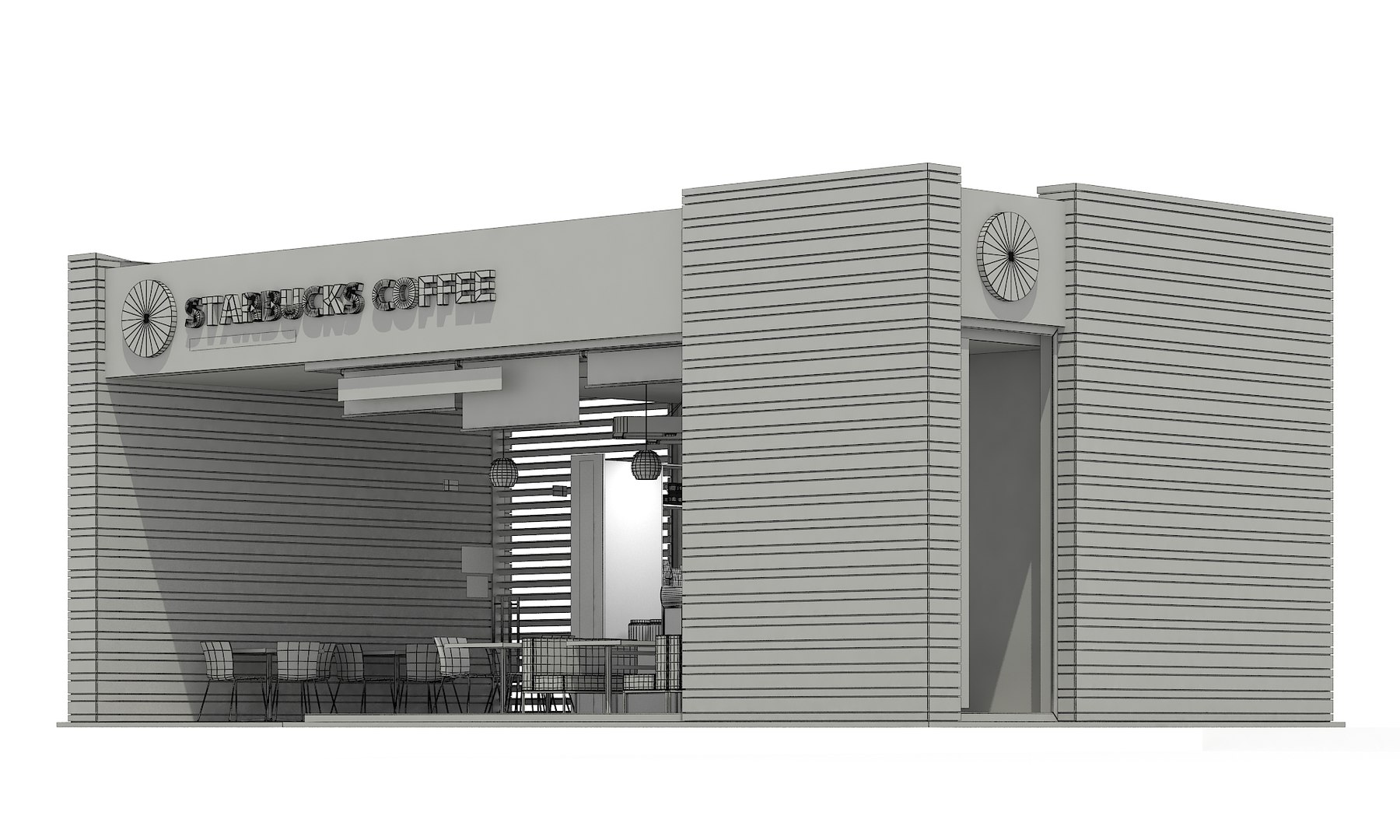 3D Model Starbucks Coffee Shop - TurboSquid 1378277