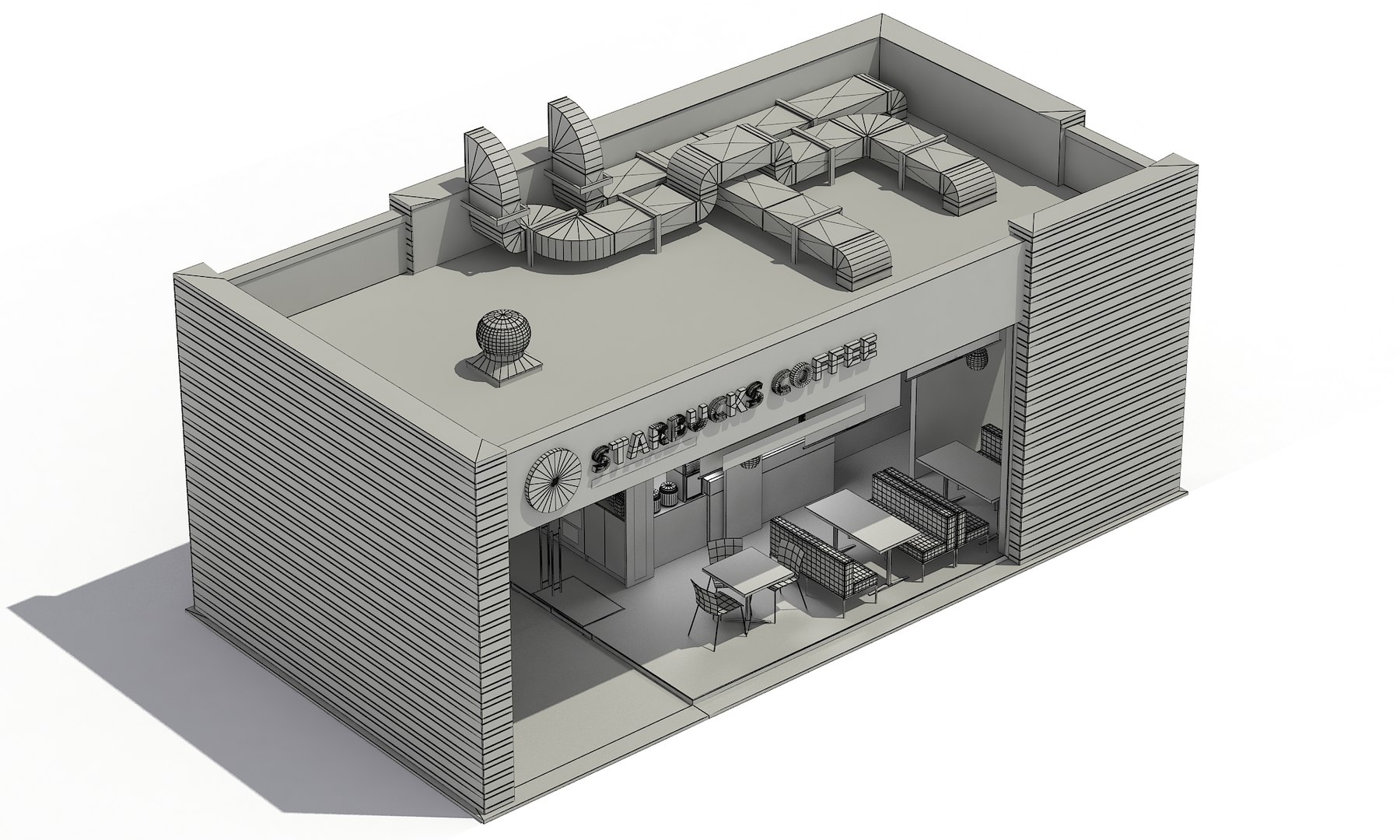 3D Model Starbucks Coffee Shop - TurboSquid 1378277