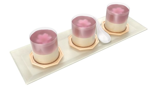 Sakura Rare Cheese Dessert 3D 모델 - TurboSquid 2052035