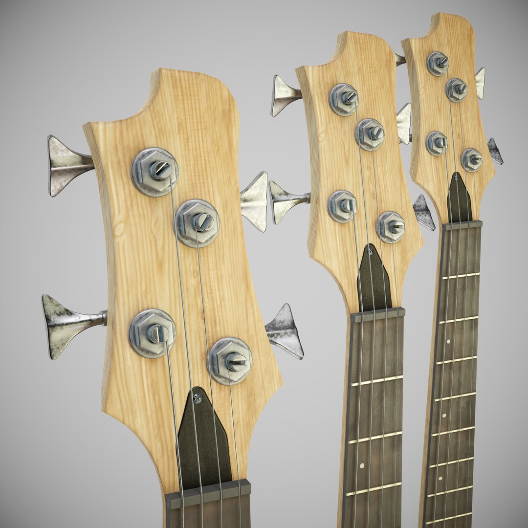 3D Bass Guitar PBR Model - TurboSquid 2118027