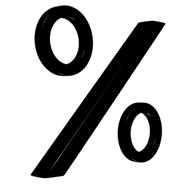 3d model percent sign