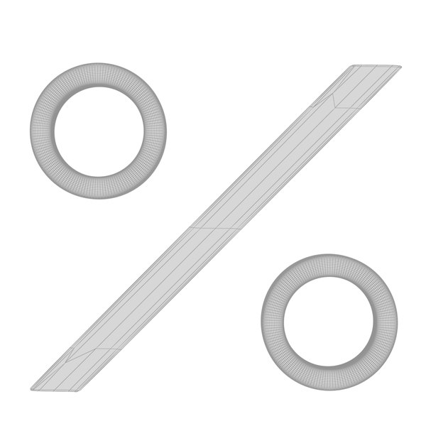 3d model percent sign