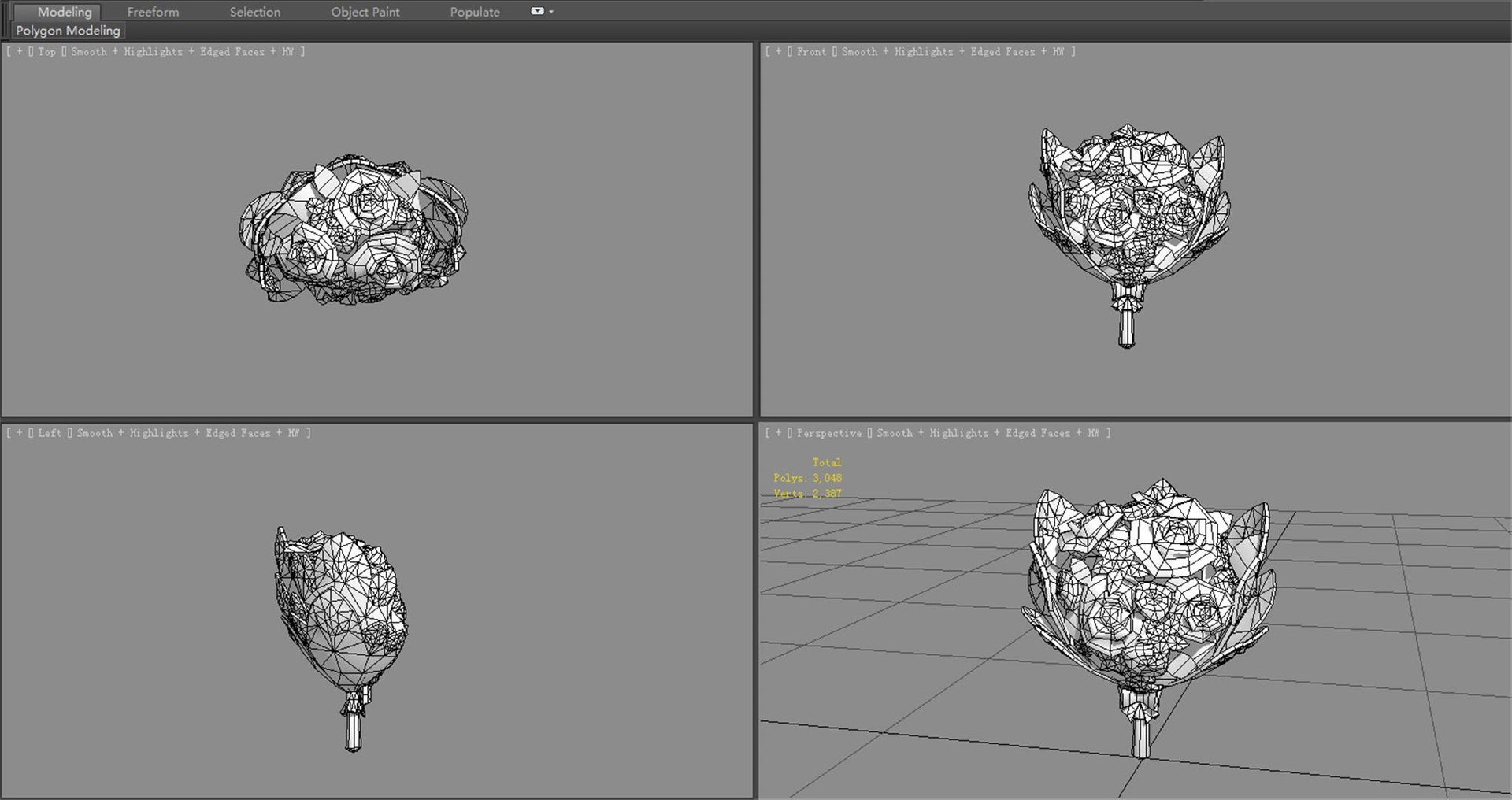 A Bouquet Of Flowers 3D Model - TurboSquid 2259058