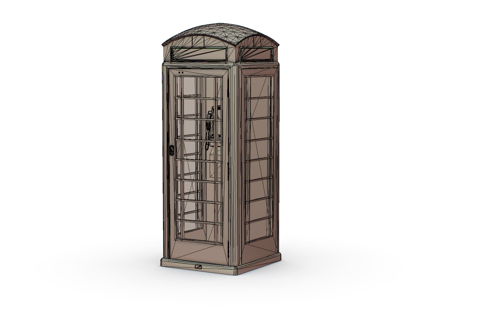 Red Telephone Box English 3d Model