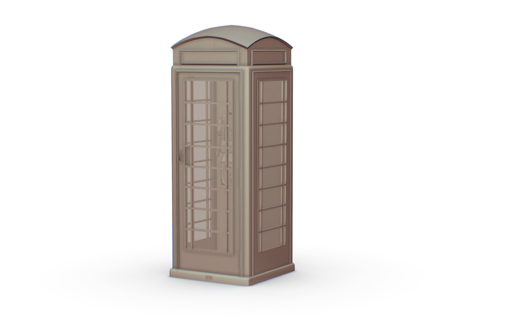 Red Telephone Box English 3d Model