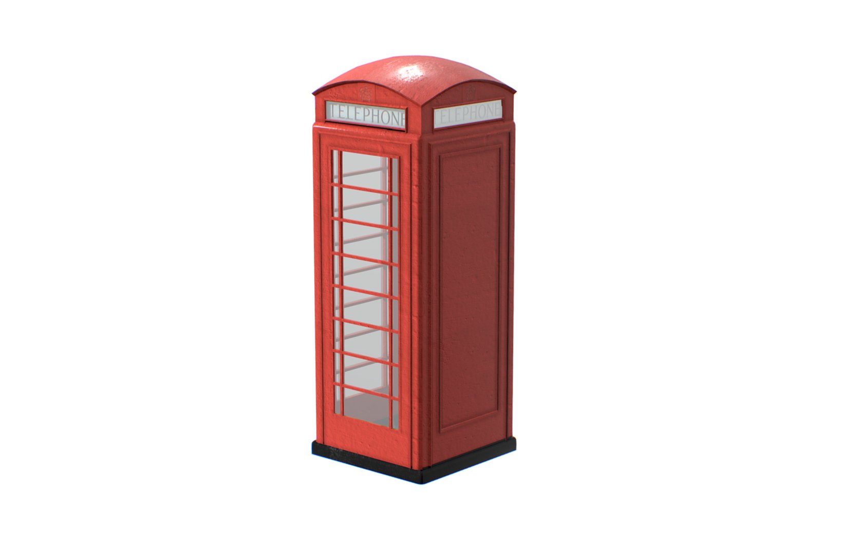 Red Telephone Box English 3d Model