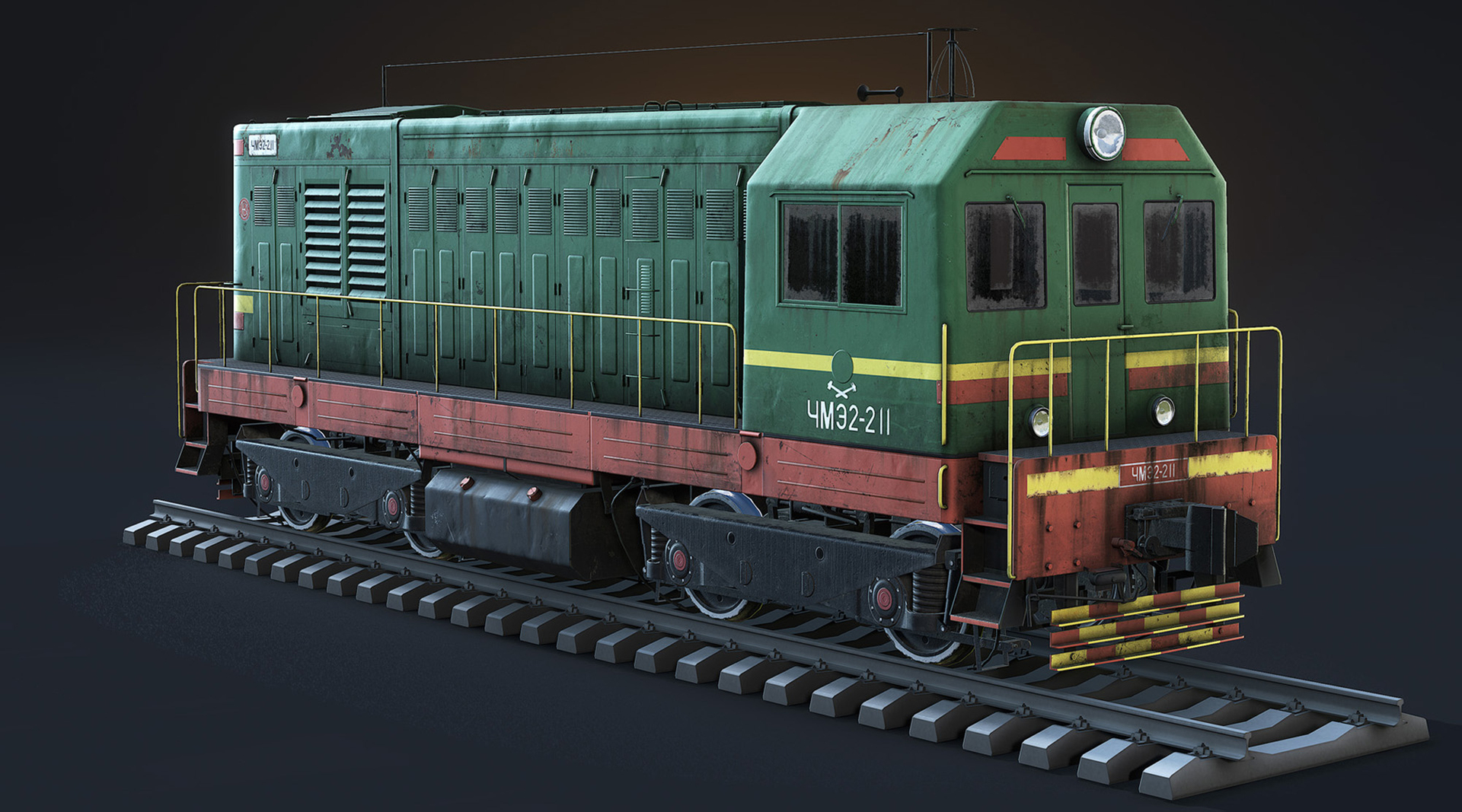 3D soviet diesel locomotive chme2 - TurboSquid 1297285