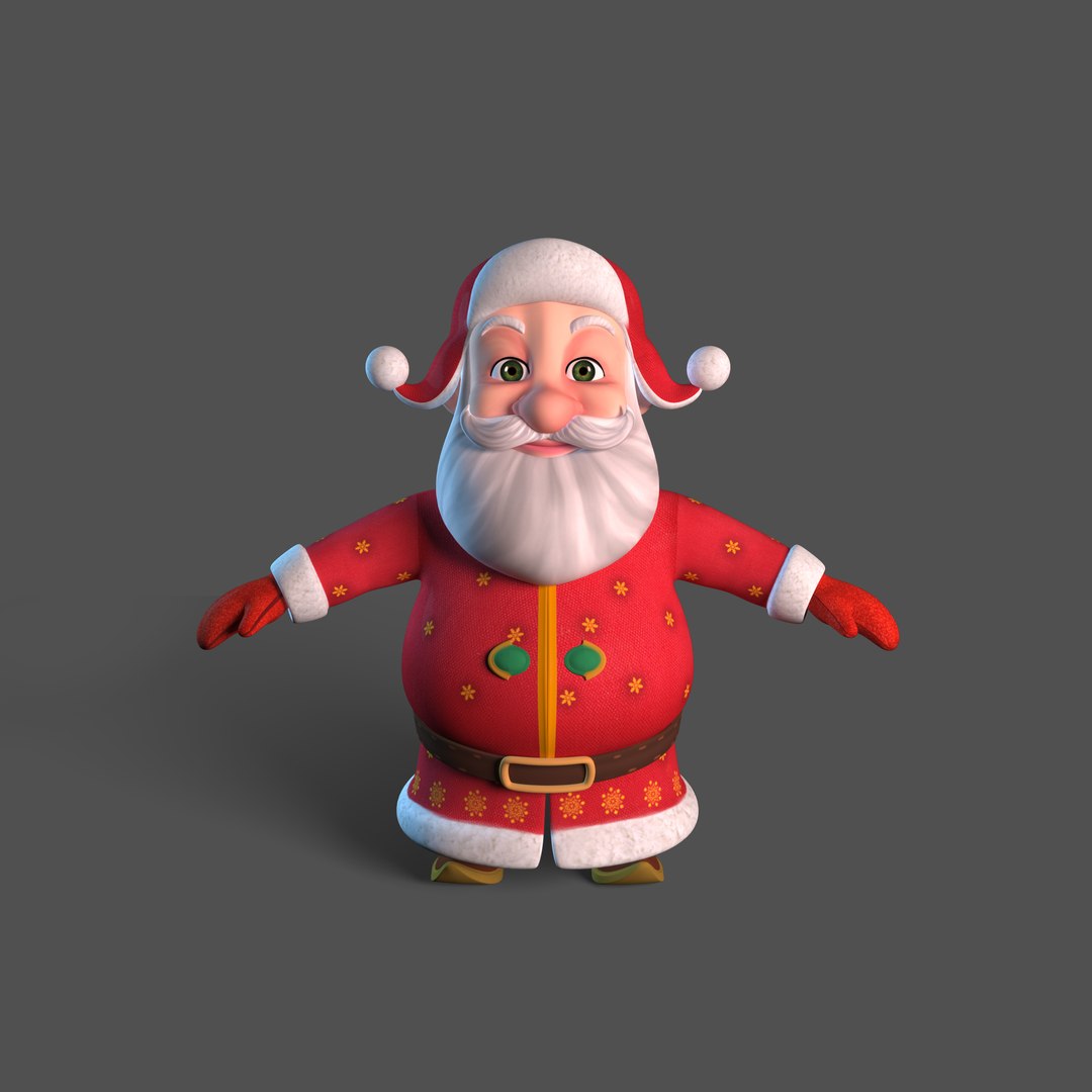 3D Model Cartoon Santa Claus - TurboSquid 1633561