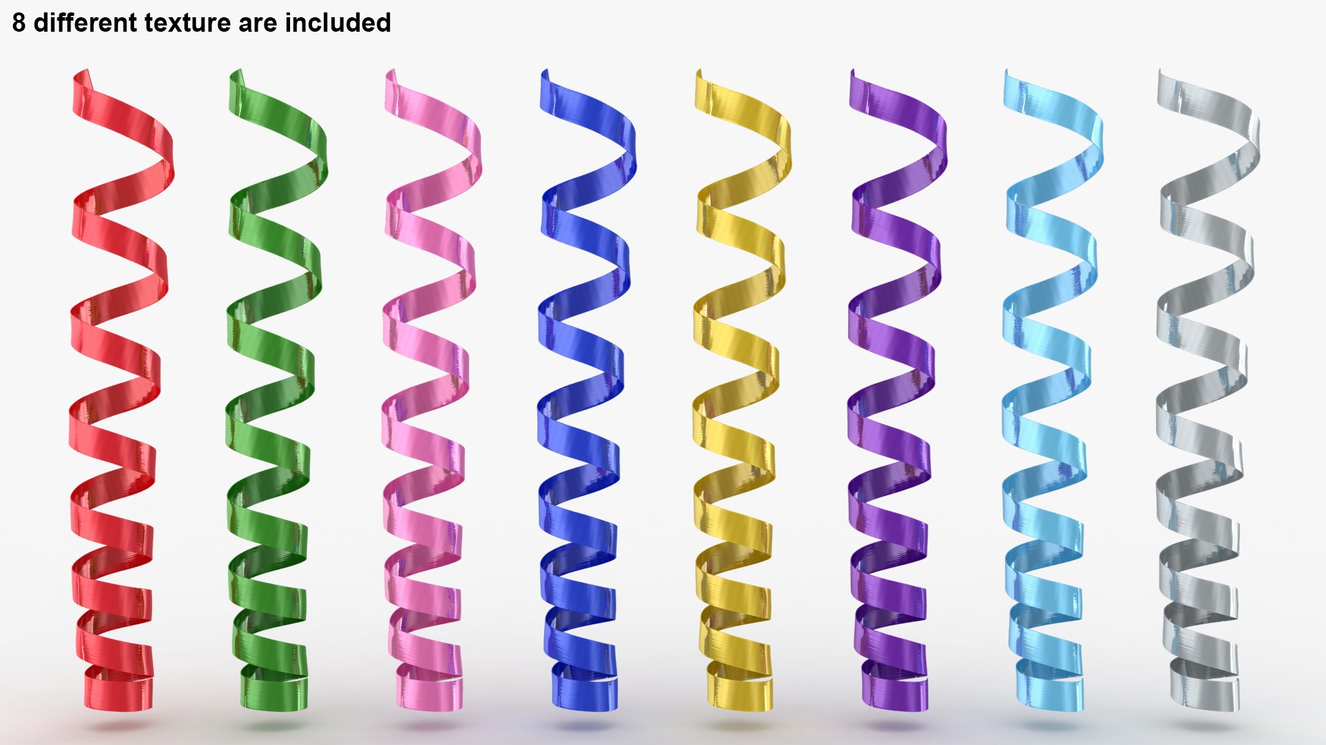 Curly Ribbon 01 3D Model - TurboSquid 1648456